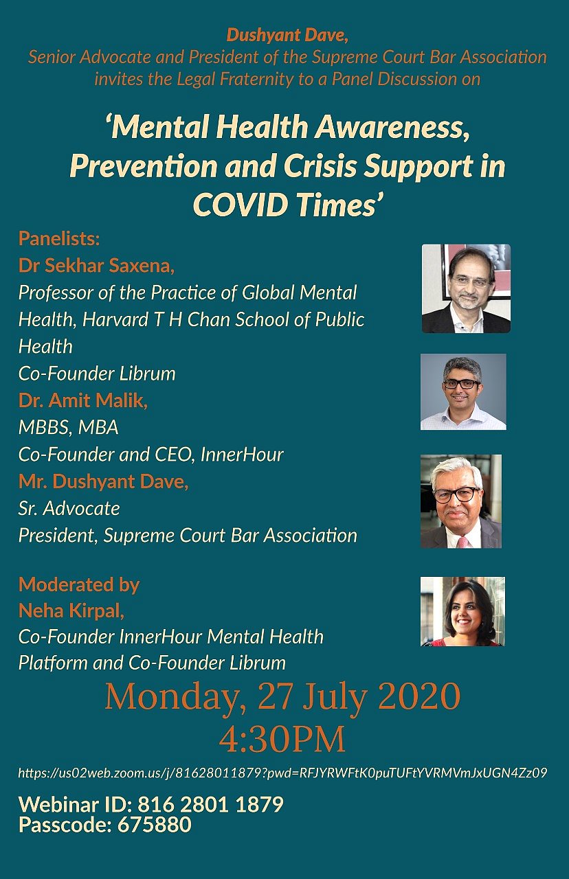 [Webinar Alert] Webinar on "Mental Health Awareness, Prevention and ...