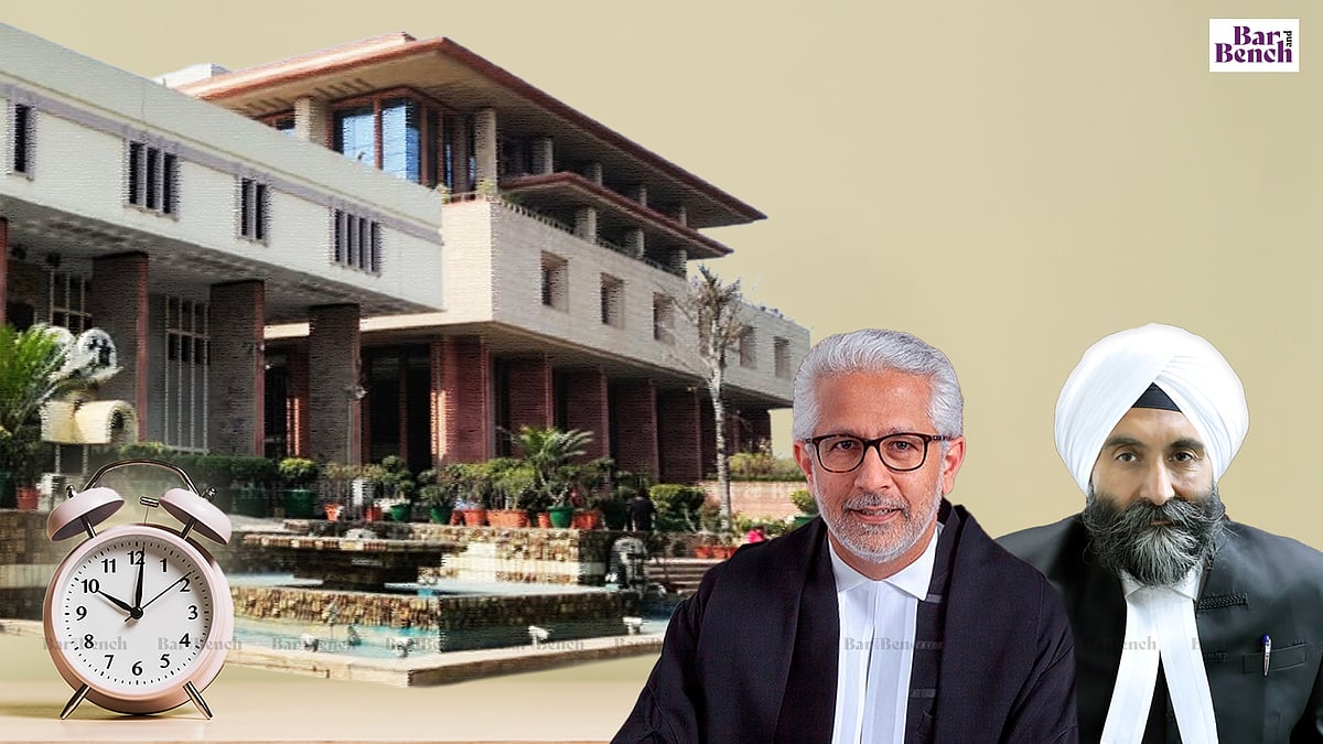 Justices Anup Bhambhani, Jasmeet Singh of Delhi High Court sit past 9: ...