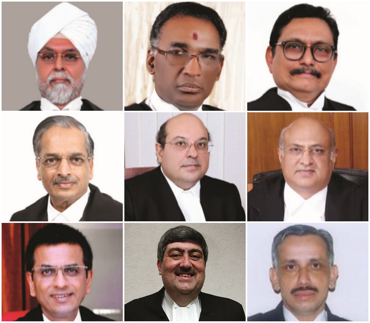 J. RK Agarwal, Rohinton Nariman, AM Sapre, SK Kaul in 9-judge Bench