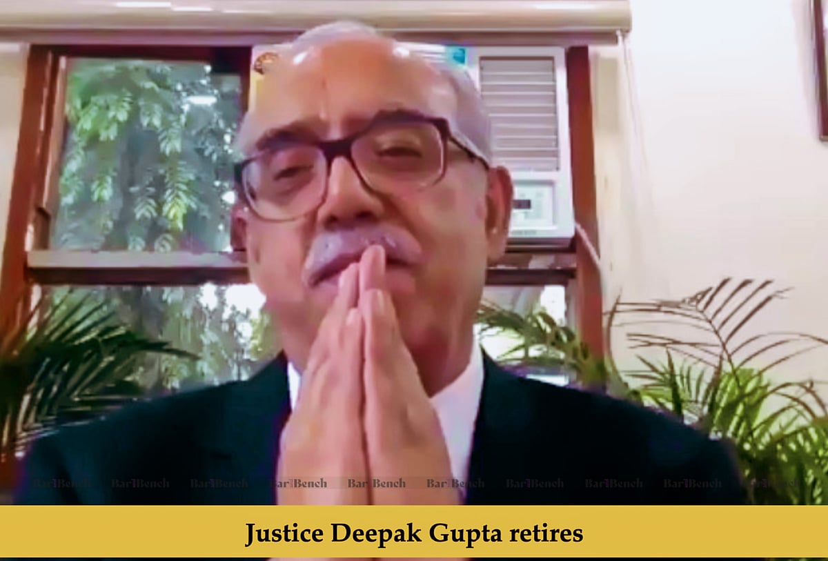 [Video] Supreme Court Judges bid virtual farewell to Justice Deepak ...