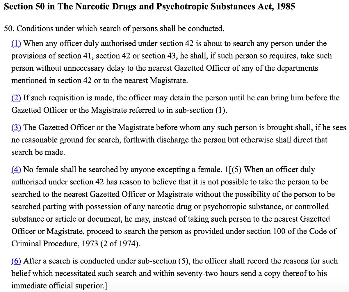 Labyrinth of Section 50 of the Narcotic Drugs and Psychotropic ...