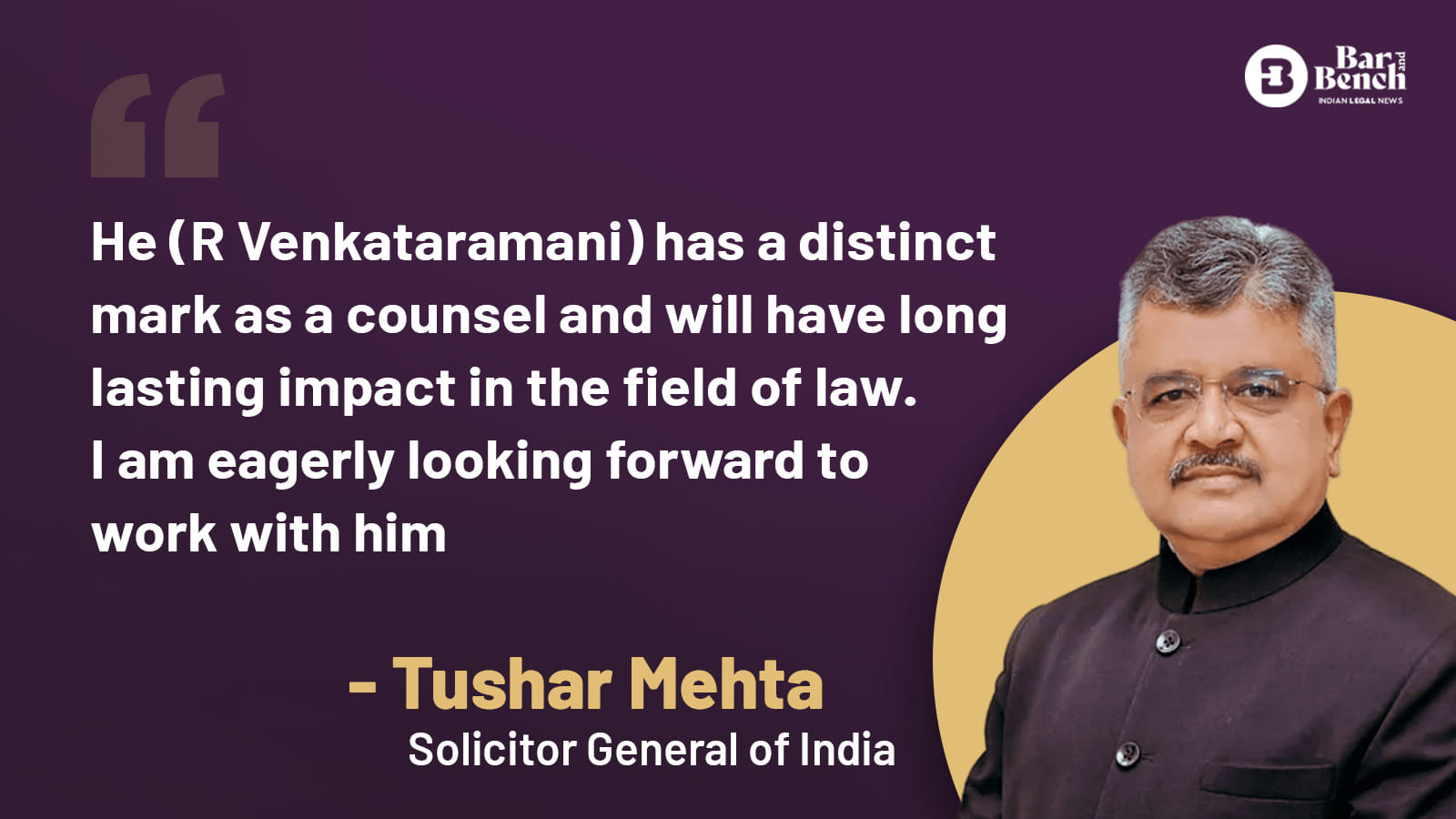 India's new Attorney General, Senior Advocate R Venkataramani ...