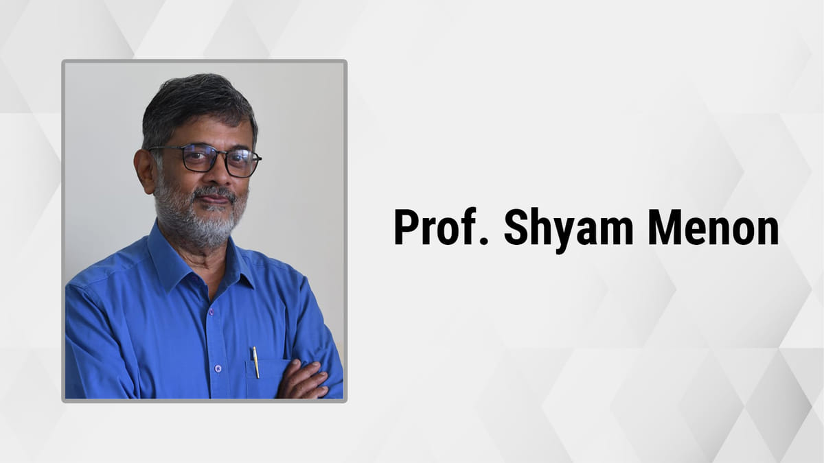 Prof Shyam Menon takes over as Vice Chancellor of BML Munjal University