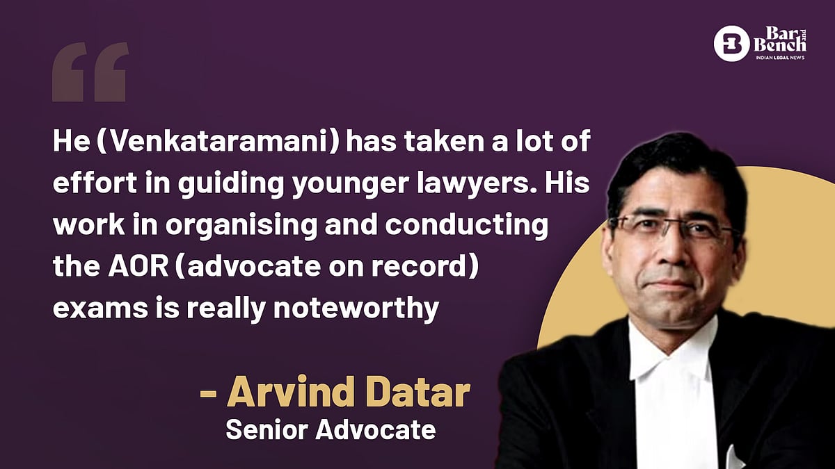 India's new Attorney General, Senior Advocate R Venkataramani ...