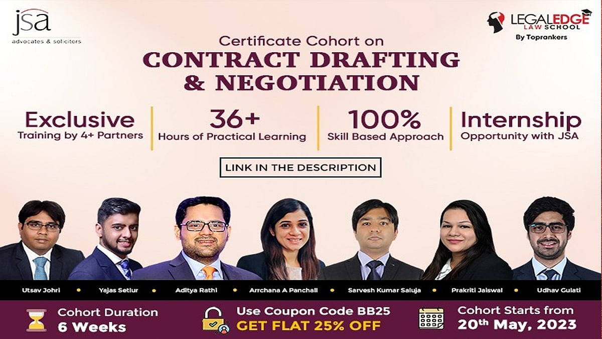 Certificate cohort on contract drafting and negotiation by LegalEdge ...