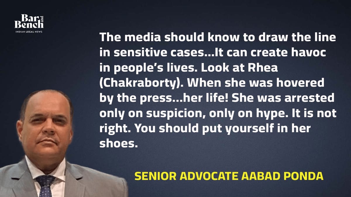 Media should know to draw a line in sensitive cases: Senior Advocate ...