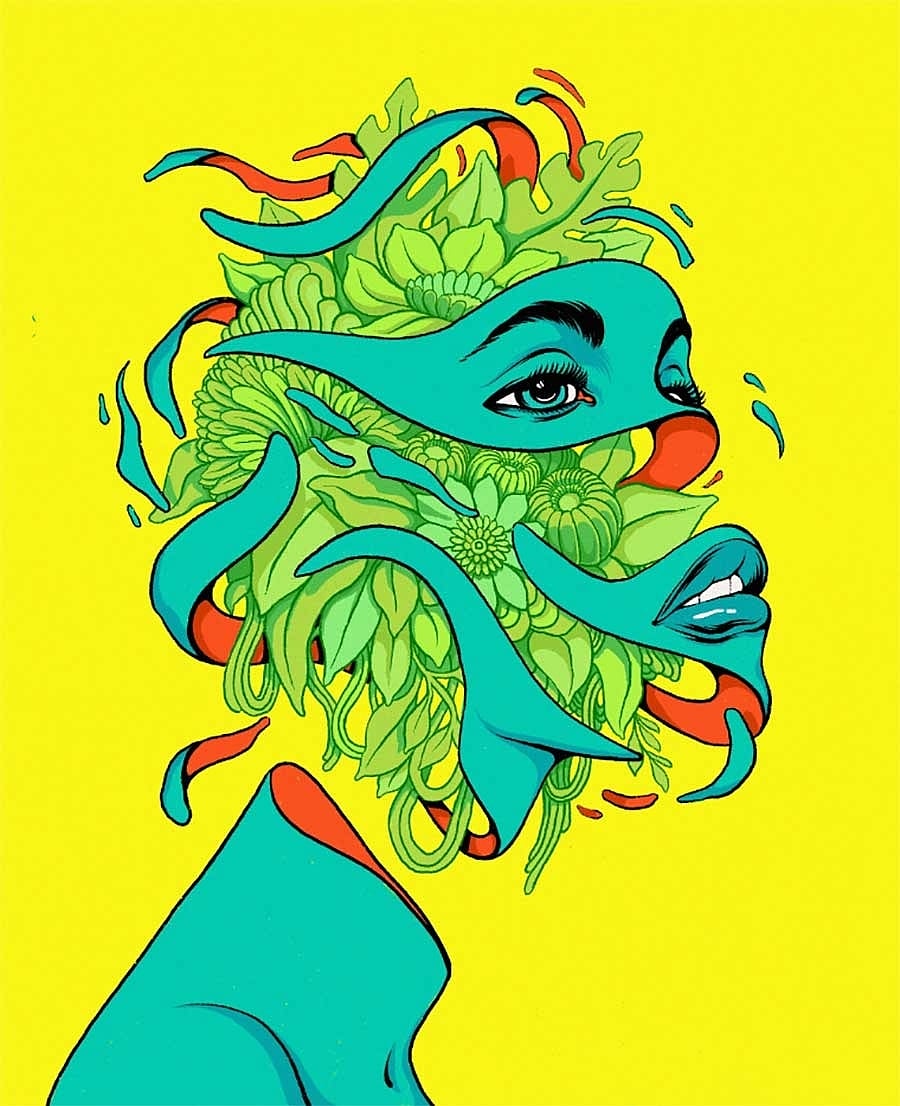 The Union of Pencil & Pen to Create Surreal Illustrations