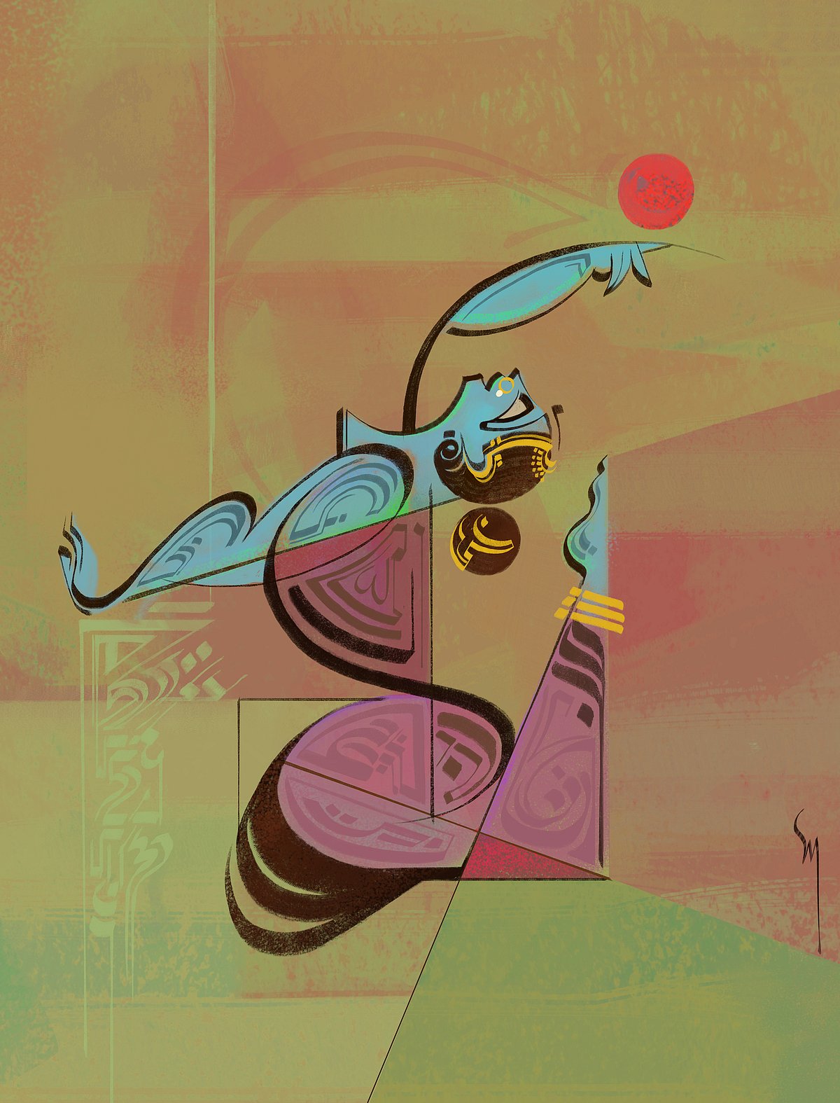 Exploring the Fusion of Calligraphy and Geometry