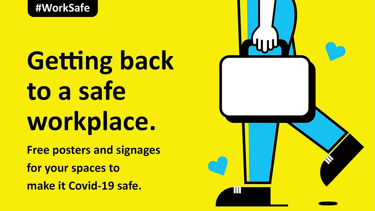 Corona Safe Work Spaces - Download Posters by NH1 Design