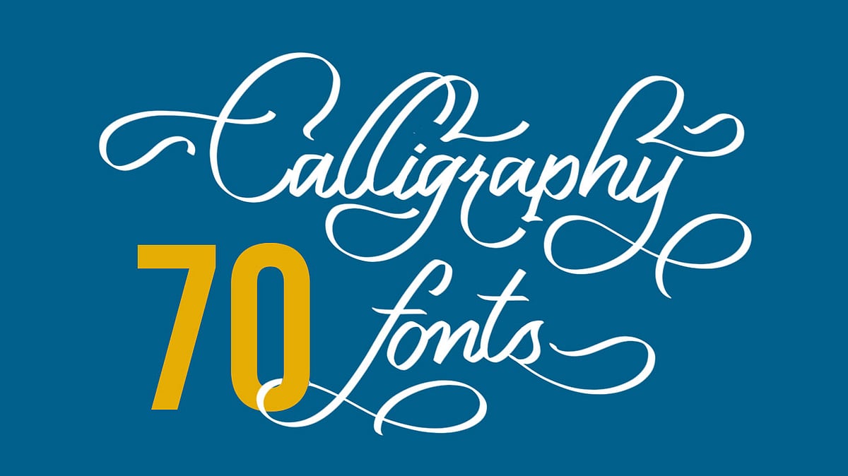 70 Free Calligraphy Fonts Every Designer Should Use!