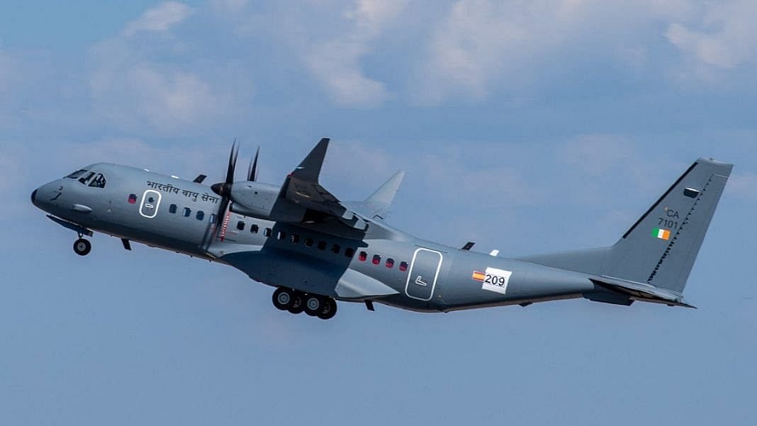 First C-295 transport aircraft lands at Vadodara Air Force Station