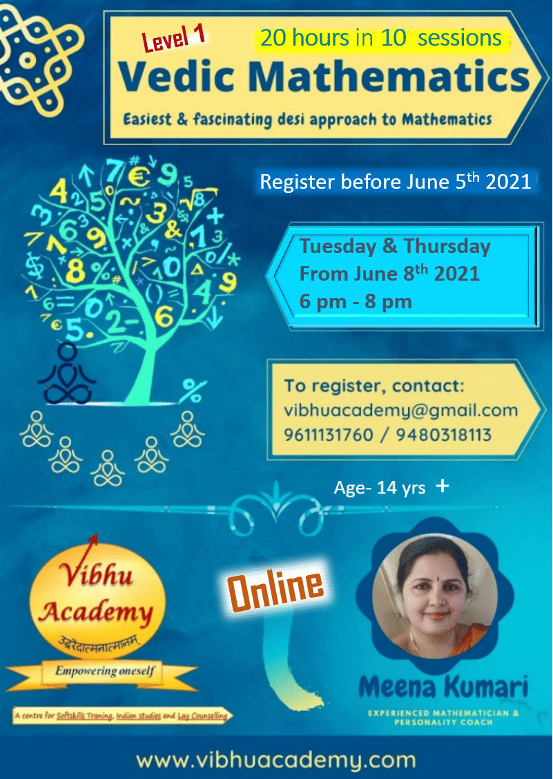 An Exciting New Course In Vedic Mathematics By Vibhu Academy An Exciting New Course In Vedic Mathematics By Vibhu Academy