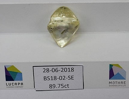 Lucapa Recovers 89-Carat Diamond From Mothae