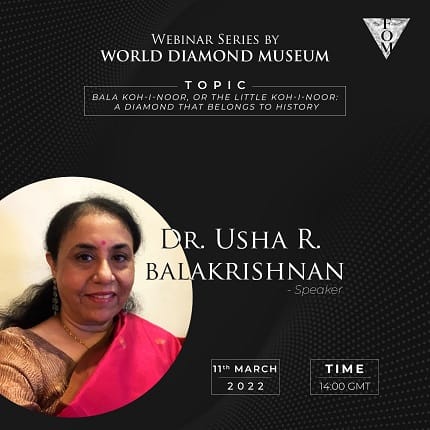 Historian Dr Usha R Balakrishnan to speak at The World Diamond Museum ...