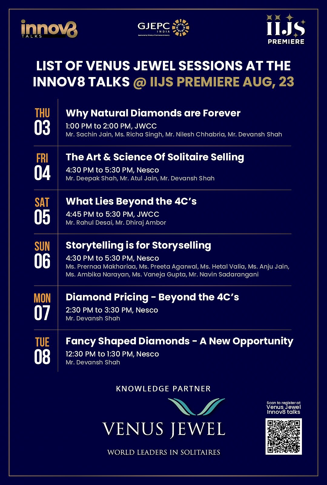 Venus Jewel Innov8 Talks