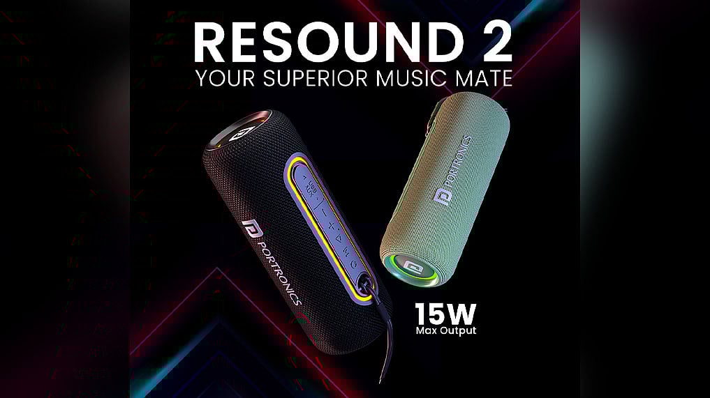 Portronics Unveils ‘Resound 2’ 15W Portable Speaker with RGB Lights