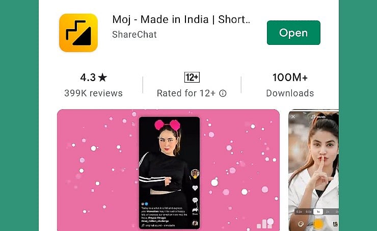 Moj, Short Video Platform, Google Play store, Top App For Short Videos ...
