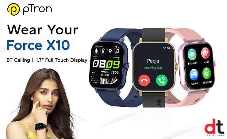 pTron India, pTron Smartwatch, pTron Force X10, Force X10 Smartwatch ...