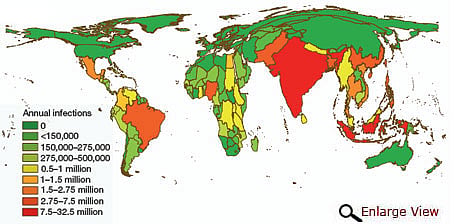 Dengue on the rise: global burden is three times WHO estimate