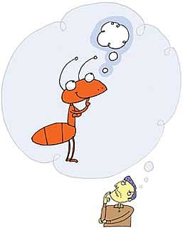 Can ants think?