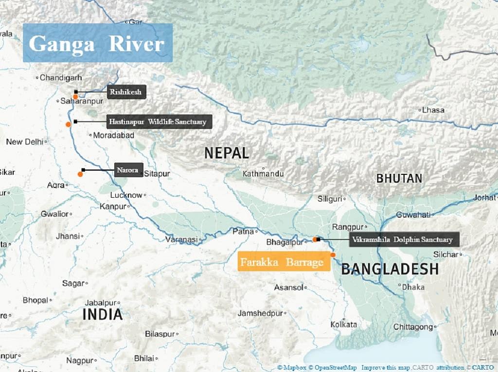 Ganges River Dolphin Map