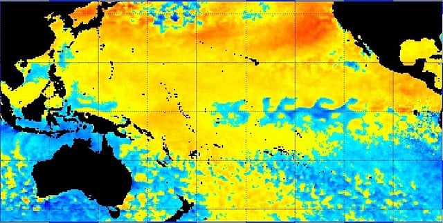 What does the marine heatwave in Pacific mean for environment?