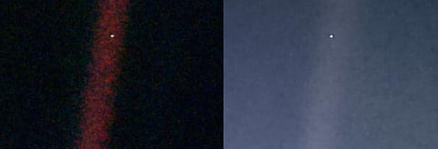 On 3 decades of Pale Blue Dot, Nasa cleans up iconic image