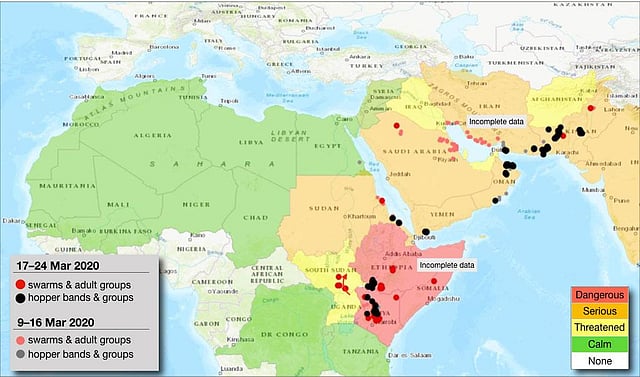 9 maps to show how locusts have come to threaten India