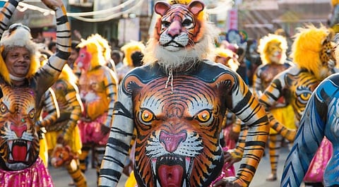 When exactly did the tiger colonise the Indian subcontinent?