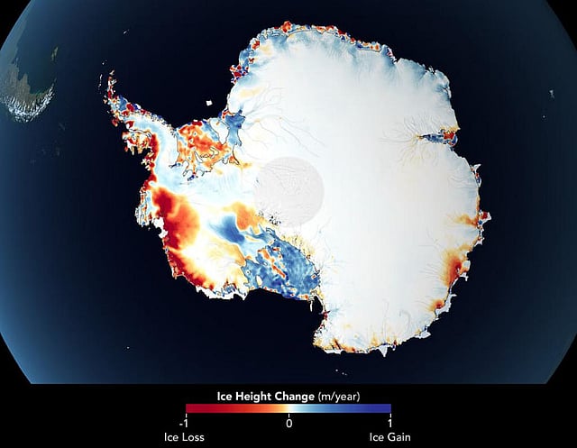 How does land motion, ice height impact sea-level rise? NASA shows in maps
