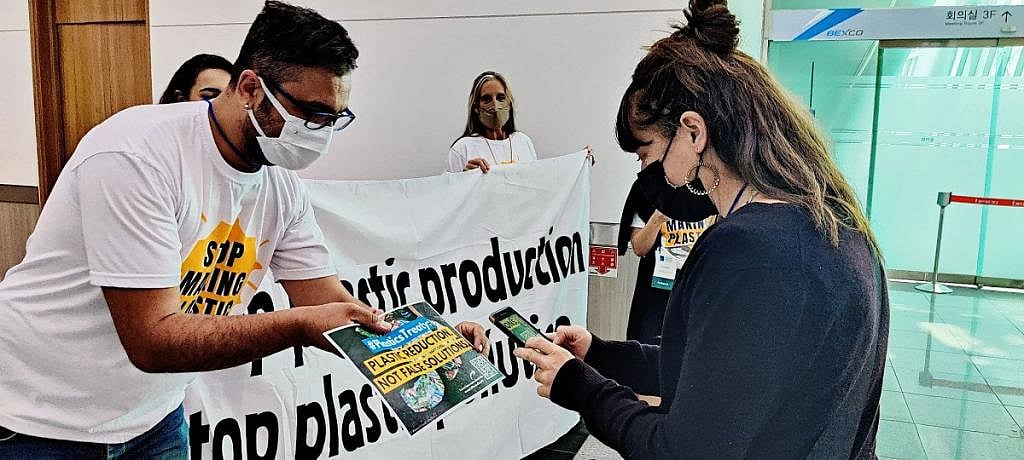 Stop making plastic, green activists demand at Busan meet