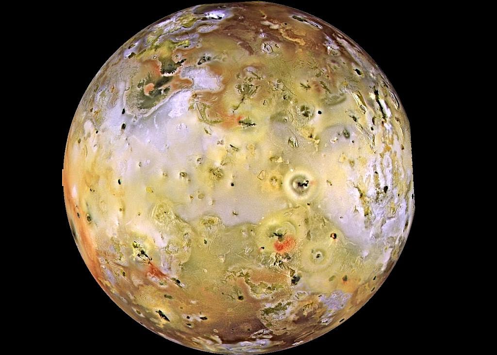 Four volcanic hotspots in the Solar System