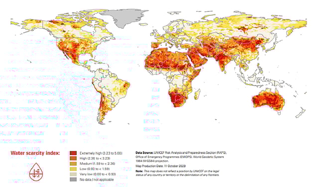 Nearly a billion children globally exposed to extremely high water ...
