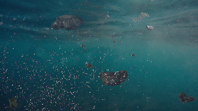 Microplastics Impact: Ocean Structure and Biogeochemical Processes Altered