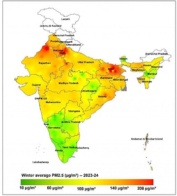 Winter pollution 2023-24: North & east India most polluted; air quality ...