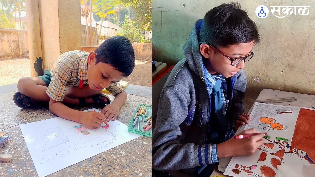 SAKAL Drawing Competition 2023 : सकाळ चित्रकला स्पर्धेला जोरदार ...
