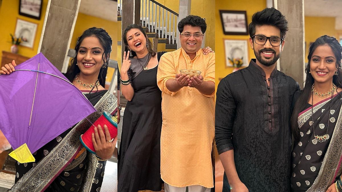 Thipakyanchi Rangoli: काय पो छे! ठिपक्यांची रांगोळी मालिकेच्या सेटवर ...