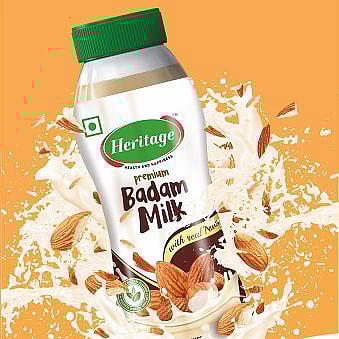 Heritage Foods launches a premium Badam Milk with real almond bits
