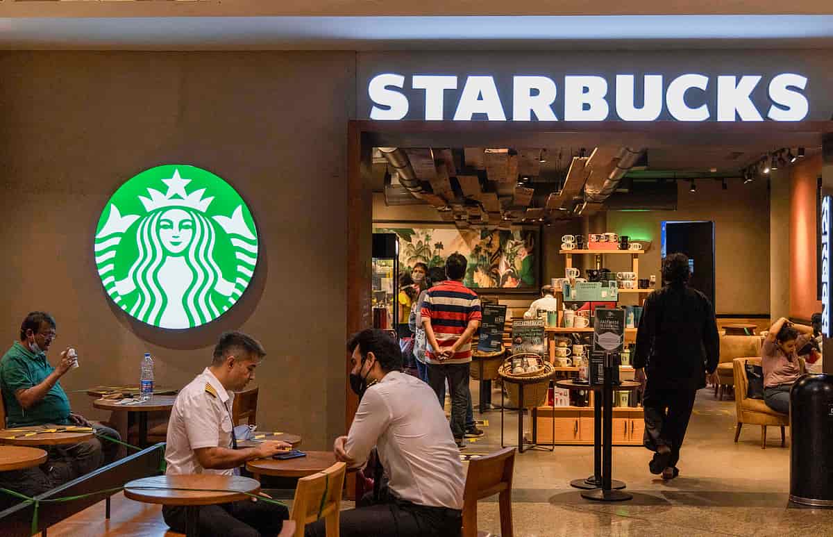 Inside Starbucks Store