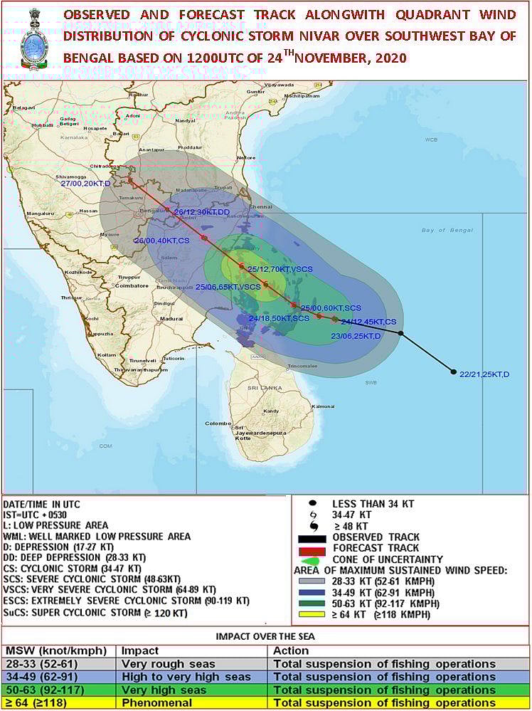 Cyclone Nivar to make landfall today: Here are Satellite images and ...