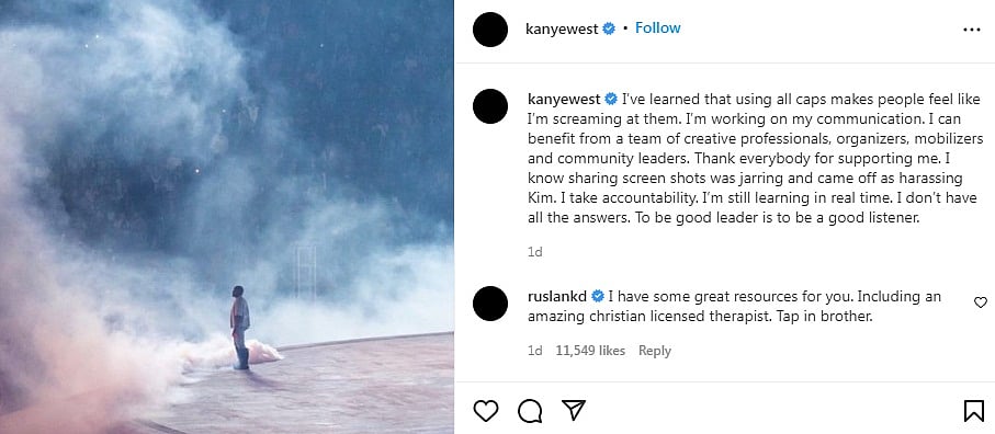 'Using all caps makes people feel like I'm screaming': Kanye West pens ...