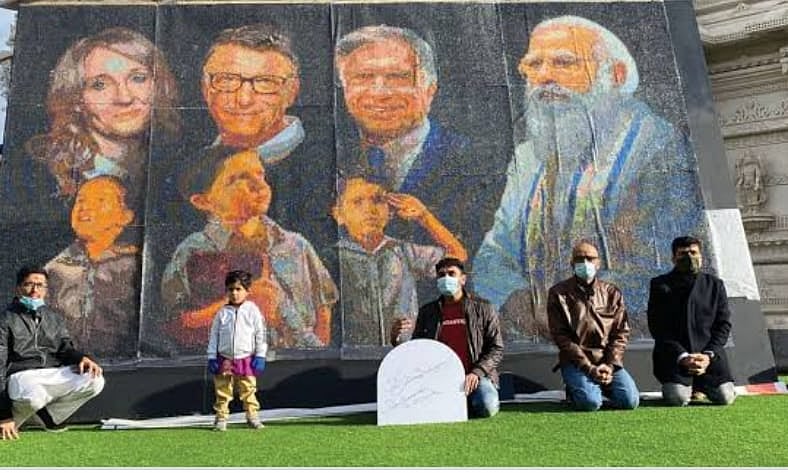 Indore: City artist Anmol Mathur makes world’s largest bubble wrap painting
