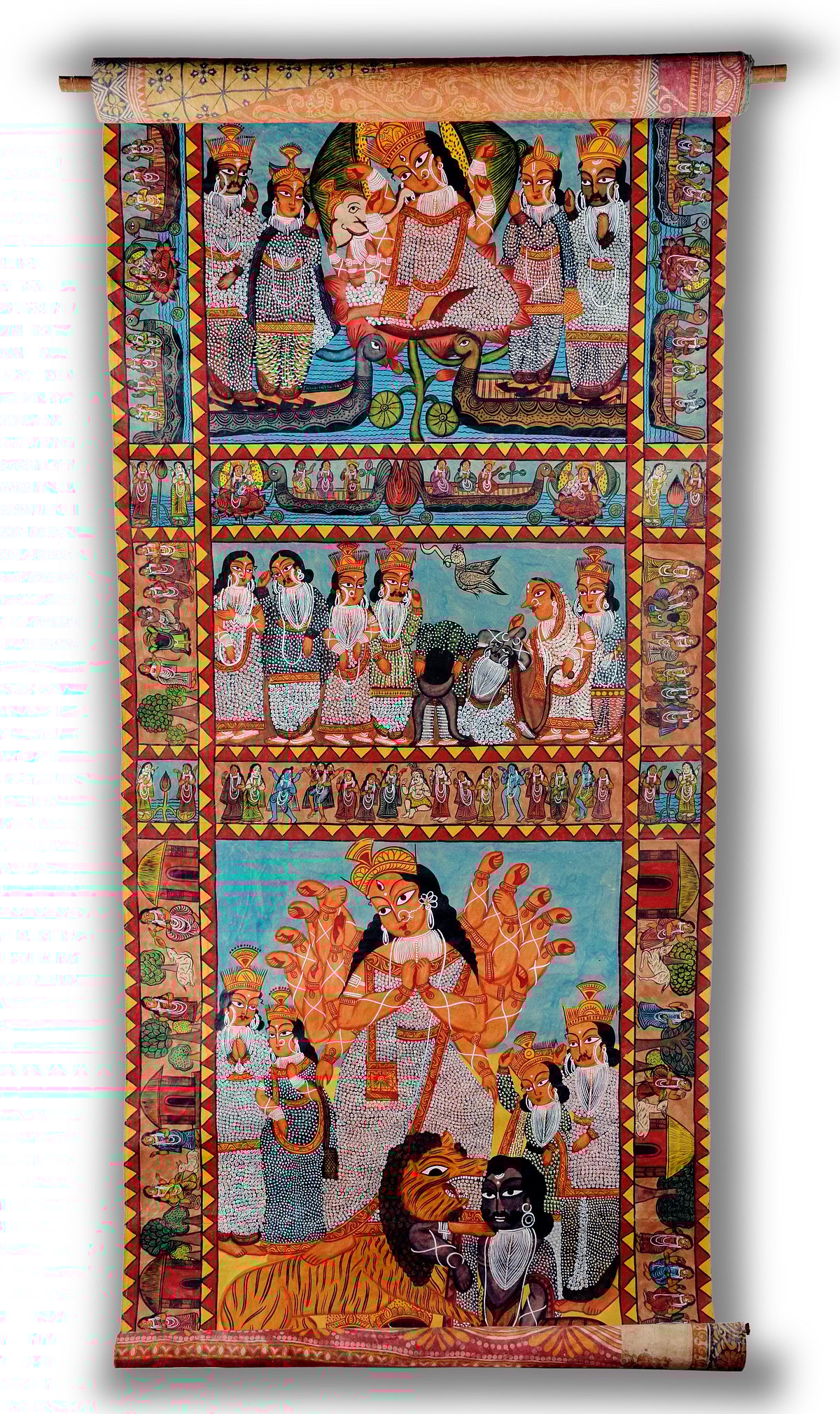 Bhopal: Scroll painting depicts saga of goddess Bhagwati Durga