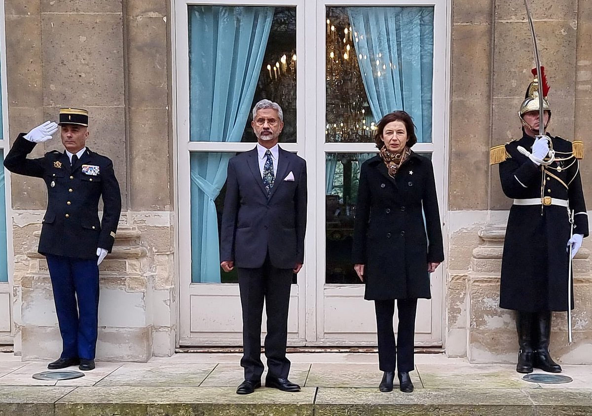 EAM Jaishankar meets French Defence Minister Florence Parly during 3 ...