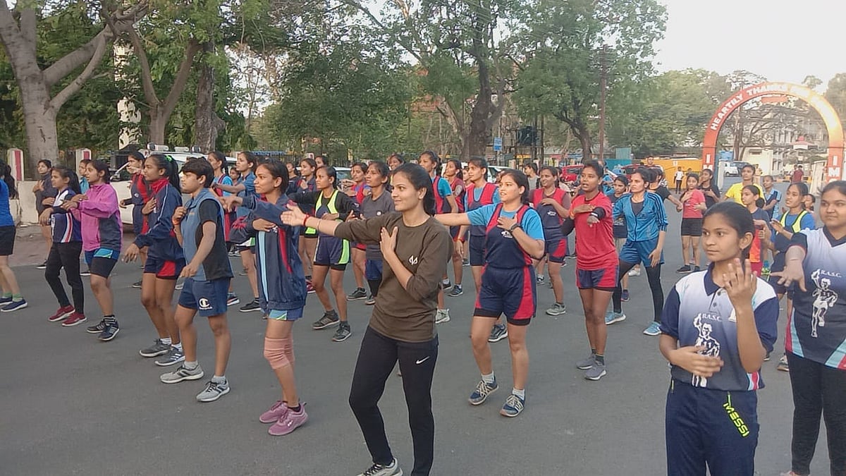 Indore Gaurav Diwas; women take part in marathon run