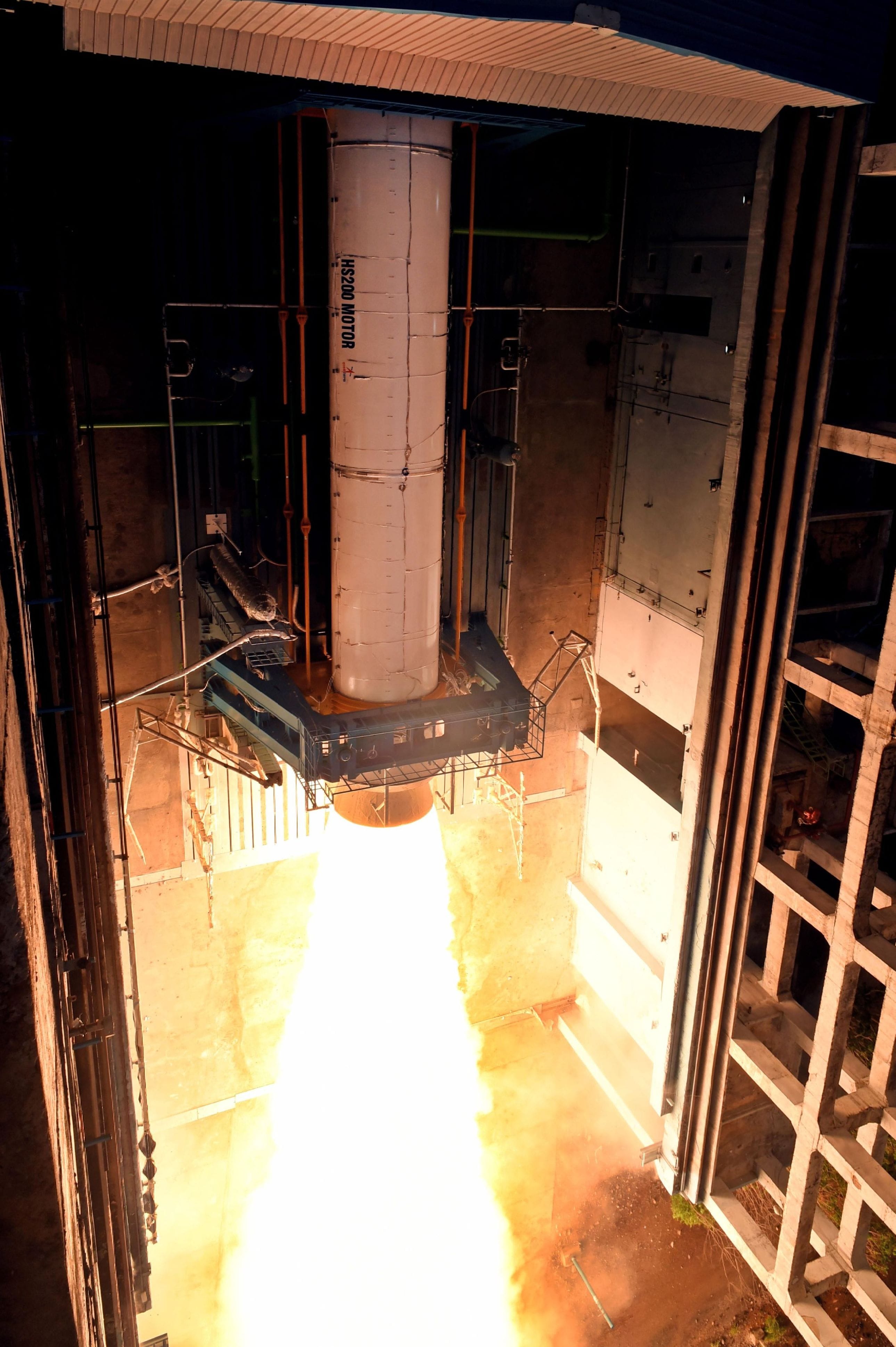 ISRO successfully tests human-rated HS200 solid rocket booster for ...