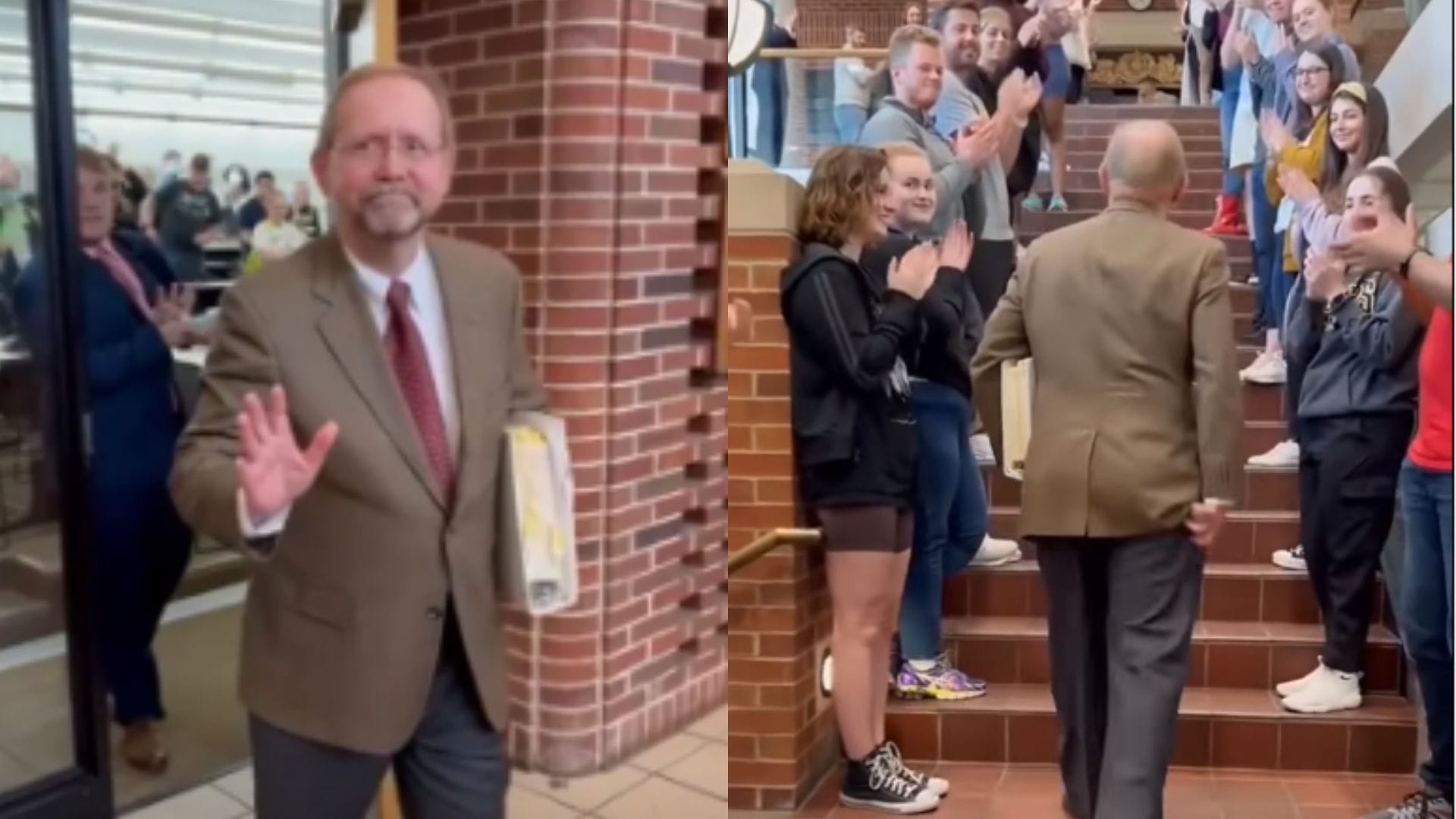 Watch Video: Students give a heartwarming farewell to Professor