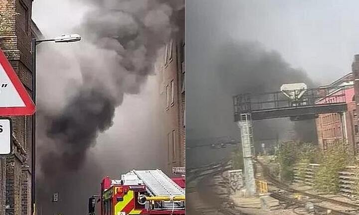 London Bridge Fire: Rail routes closed, building evacuated after blaze ...