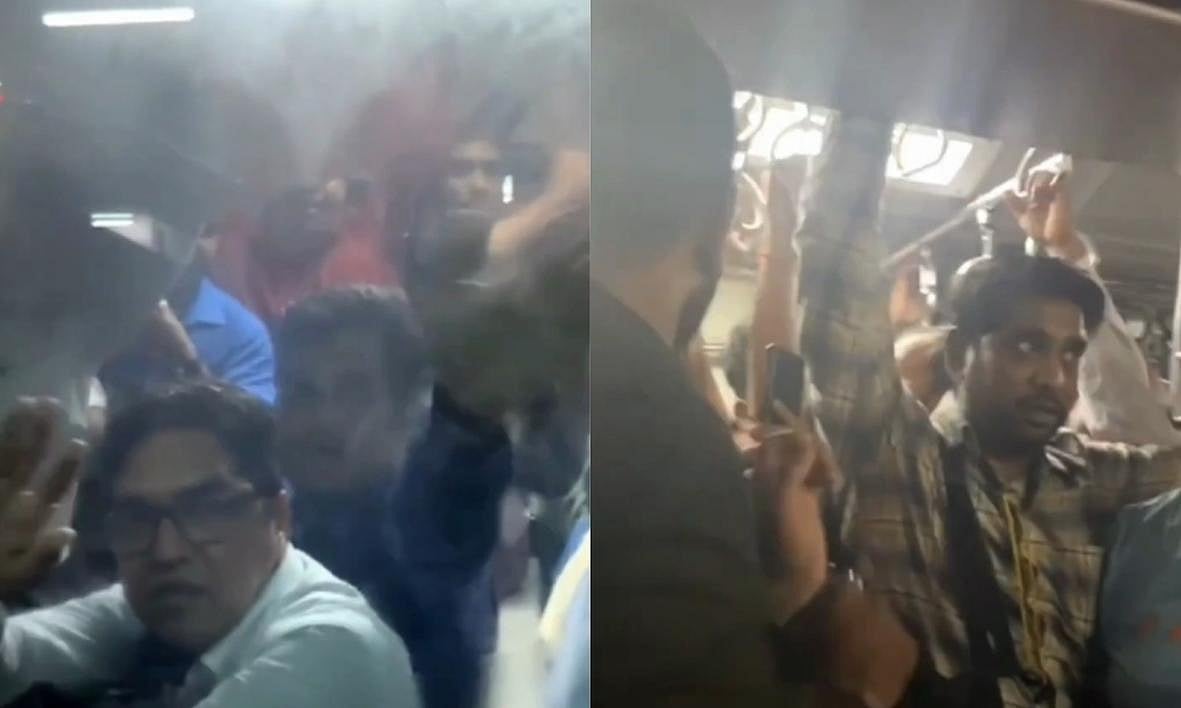 VIDEO: Technical issues in Virar-bound AC local creates panic among ...
