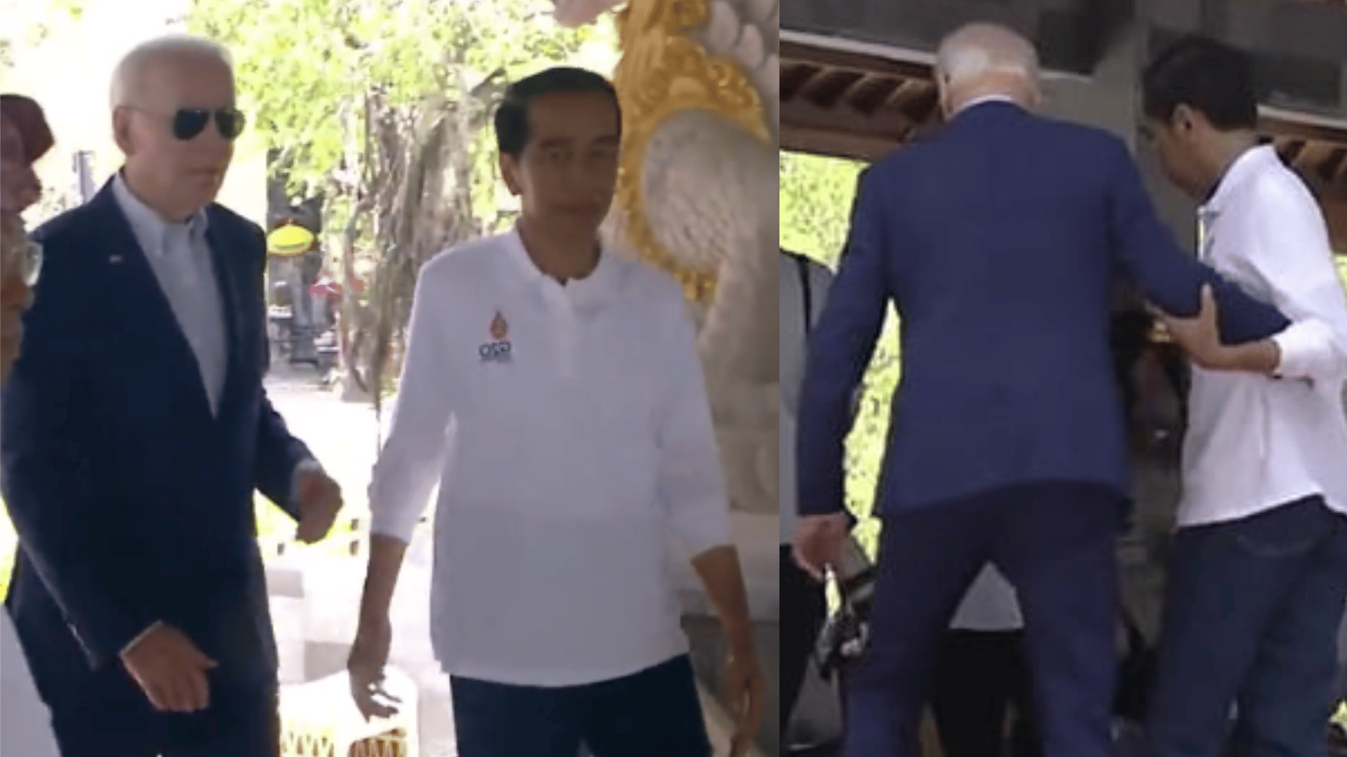Joe Biden caught stumbling on live camera during visit to mangrove ...
